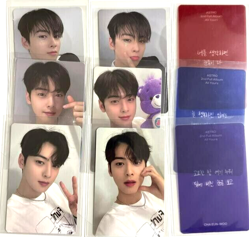 ASTRO Cha Eun-woo All Yours Photocard Message Card Complete Set of 9 ...
