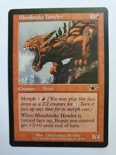 MTG Magic The Gathering Card Bloodstoke howler Creature Beast Red ...