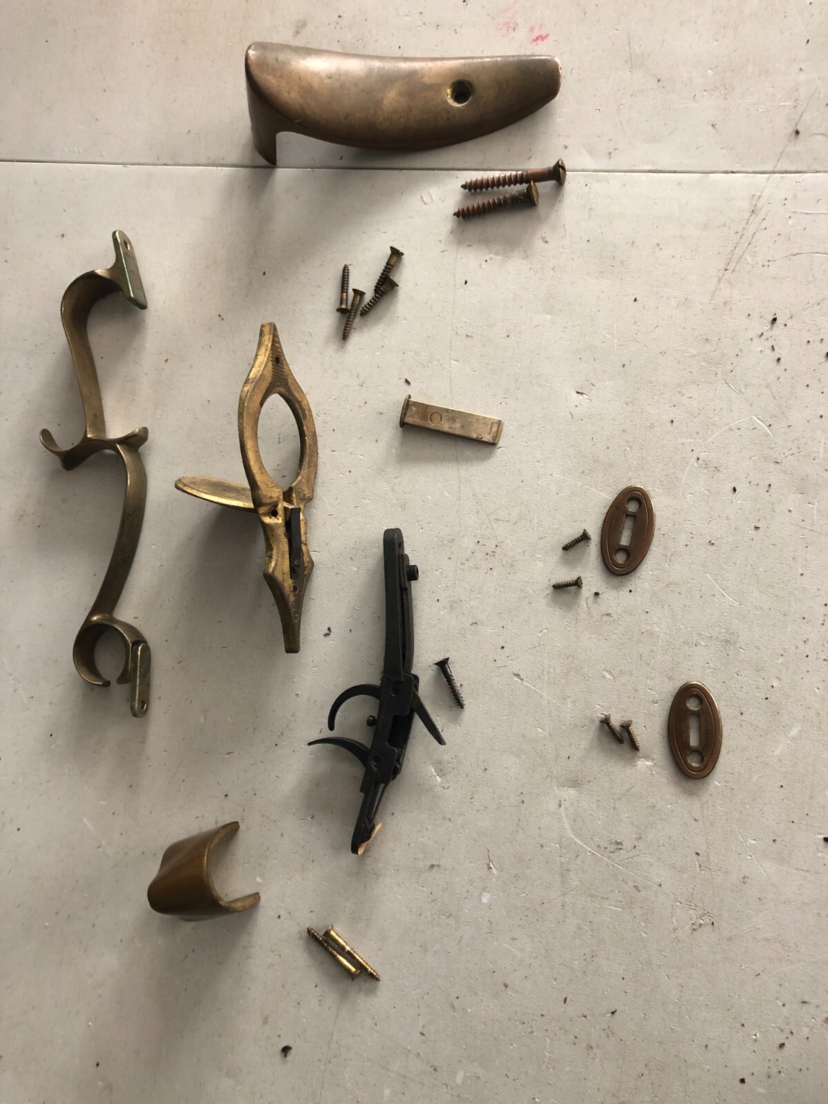 Thompson Center Hawken Brass Stock Parts. Patch Box, Nose Cap, Trigger ...