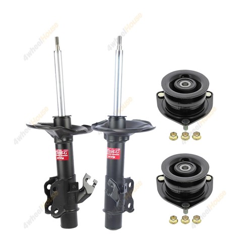 2 x KYB Shock Absorbers Strut Top Mount Kit Front 334185 334184 KSM5101 ...