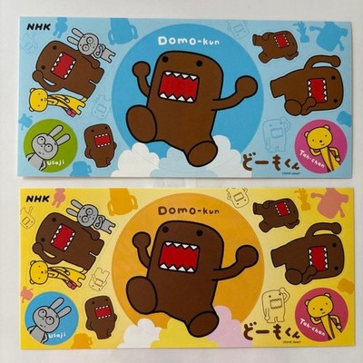Domo-kun Stickers 2 Sheets NHK Unused Waterproof Geisha Design Set | eBay