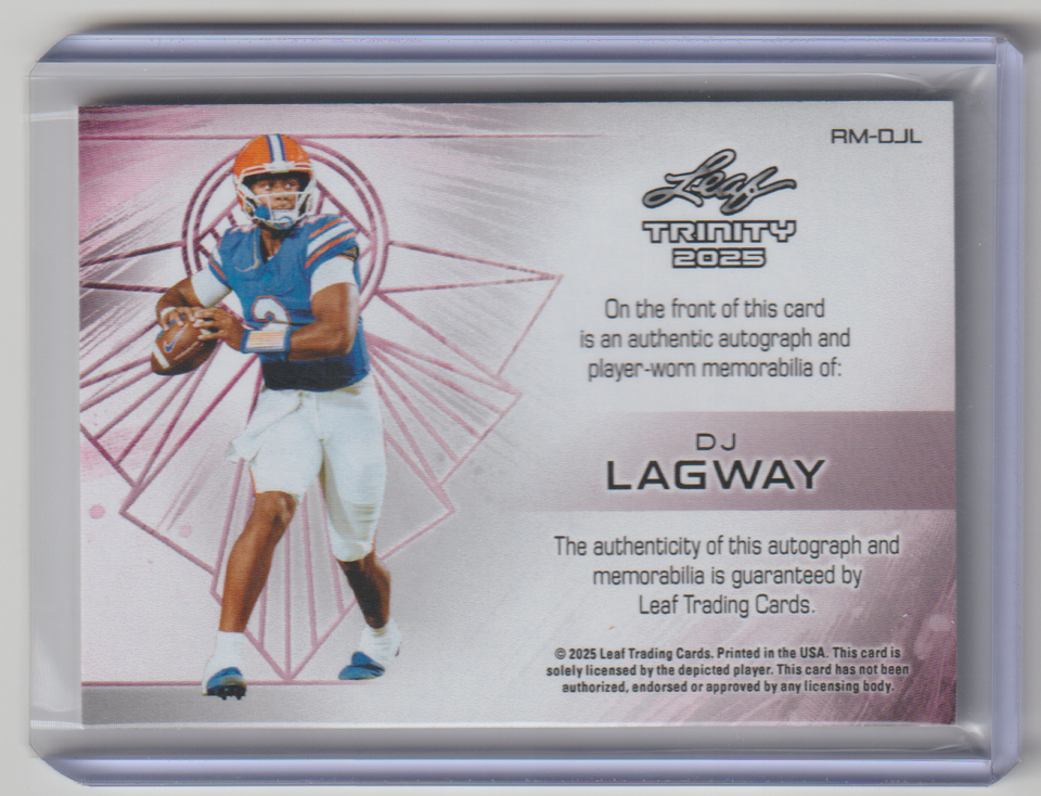 2025 Leaf Trinity DJ Lagway Auto Worn Patch /75 RM-DJL Gators | eBay