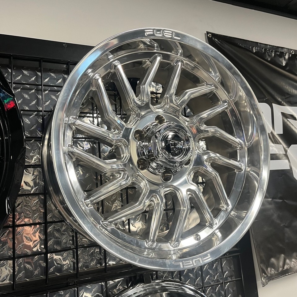 4 Fuel D809 Hurricane 20" Polished Milled 20x9 6x135 Wheels Rims Ford ...