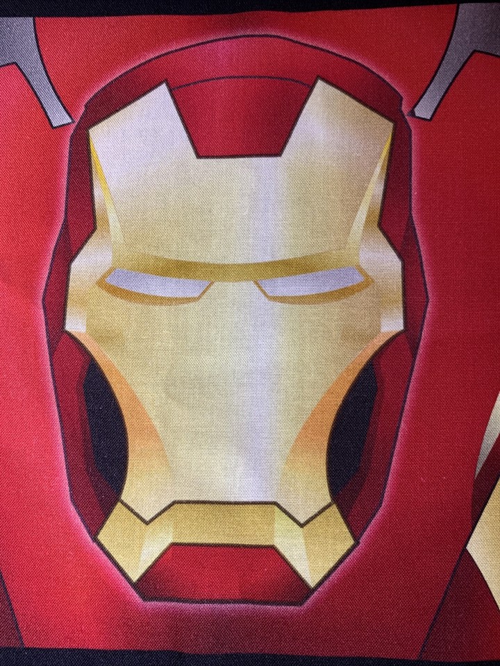 Marvel Iron Man Inspired Face Panel 100% Cotton Woven Size 7.5x11.5” | eBay