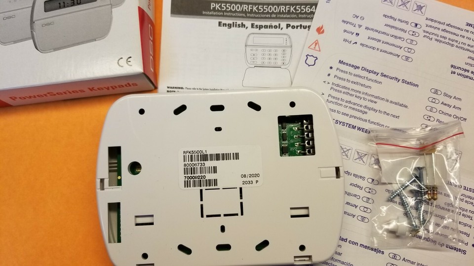 DSC RFK5500 Keypad LOT OF 4 Power Series LCD Full Message w/ 433 MHz ...