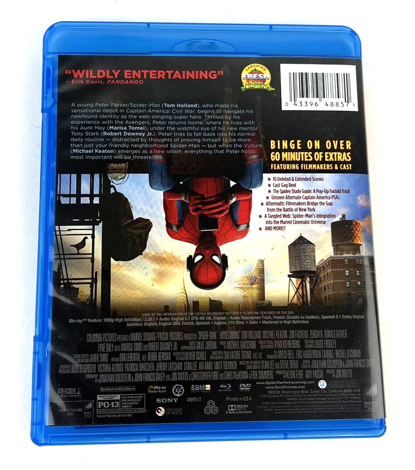 Spider-Man: Homecoming (Blu-ray, 2017) 43396488571| eBay