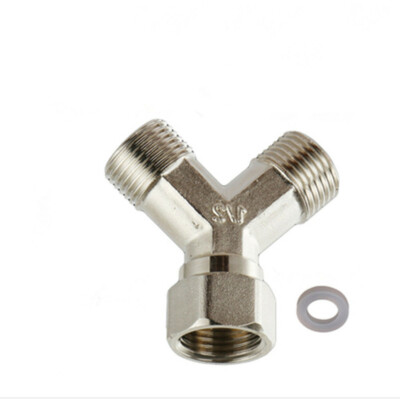 1Pc Copper Dishwasher Washing Machine Tap Y Dual Splitter 1/2" Hot ...