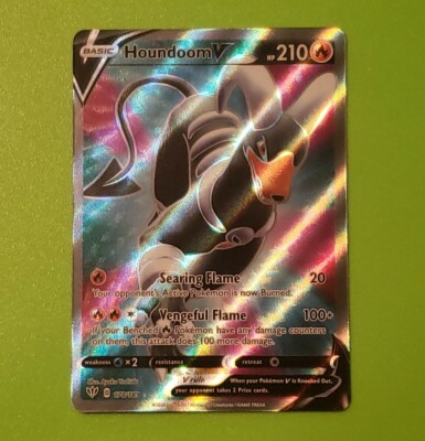 Houndoom V 178/189- Pokemon TCG Darkness Ablaze Full Art Holo Clean | eBay