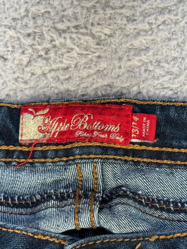 Apple Bottoms Jeans Women's Junior's 13/14 Blue Skinny Vintage Pocket ...