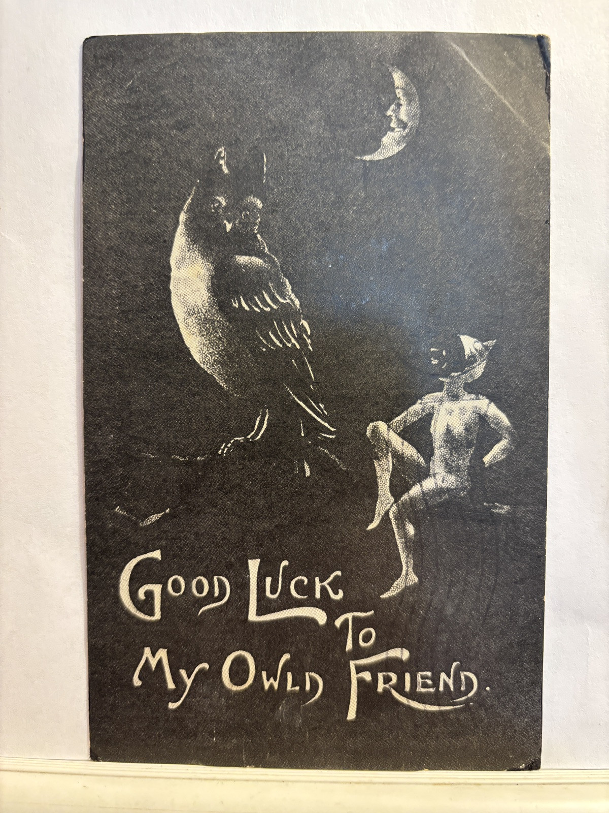 Rare Strange Antique Halloween Postcard 1906 Owl And PixieのeBay公認海外通販｜セカイモン