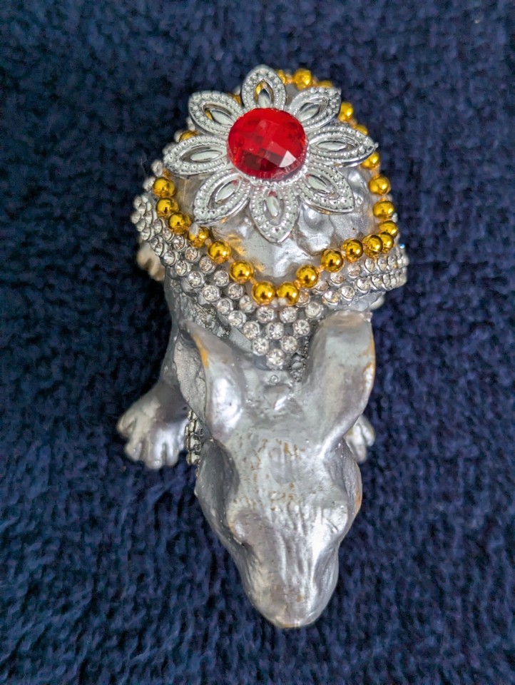 Blinged Silver Rat Statue Associated w/Hindu Deity Ganesh 3" long | eBay