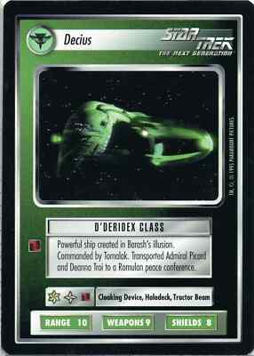 Star Trek CCG Decius Near-Mint/NM Rare – Alternate Universe 1995 | eBay