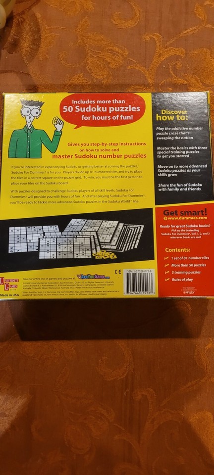 Sudoku for Dummies The Game Includes More Than 50 Sudoku Puzzles Sealed ...