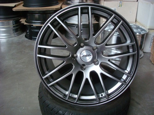 Einzelstück Asa GT1 9,5x19 ET 36 LK 5x120 / Silber / NEU RIEGER-Tuning ...