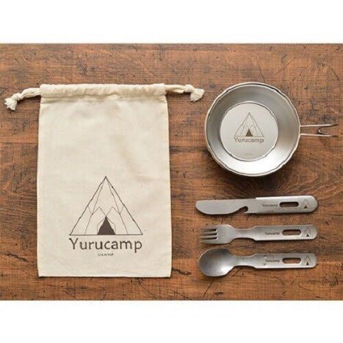 Yuru Camp Laid back camp JAPAN Sierra Cup & Cutlery Set Limited Edition ...