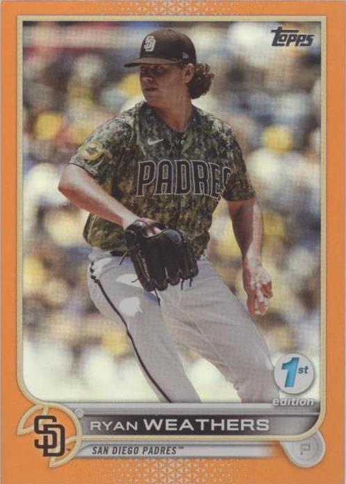 2022 Topps Series 1 1st Edition - Ryan Weathers #70 Orange /75 for sale ...