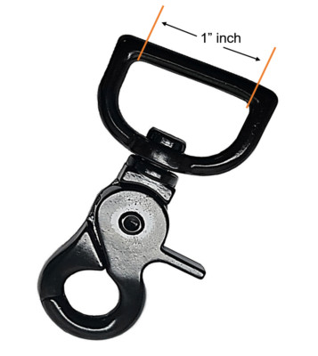 2 Pack Heavy Duty 1" Gun Metal Black Nickel Scissor Swivel Trigger ...