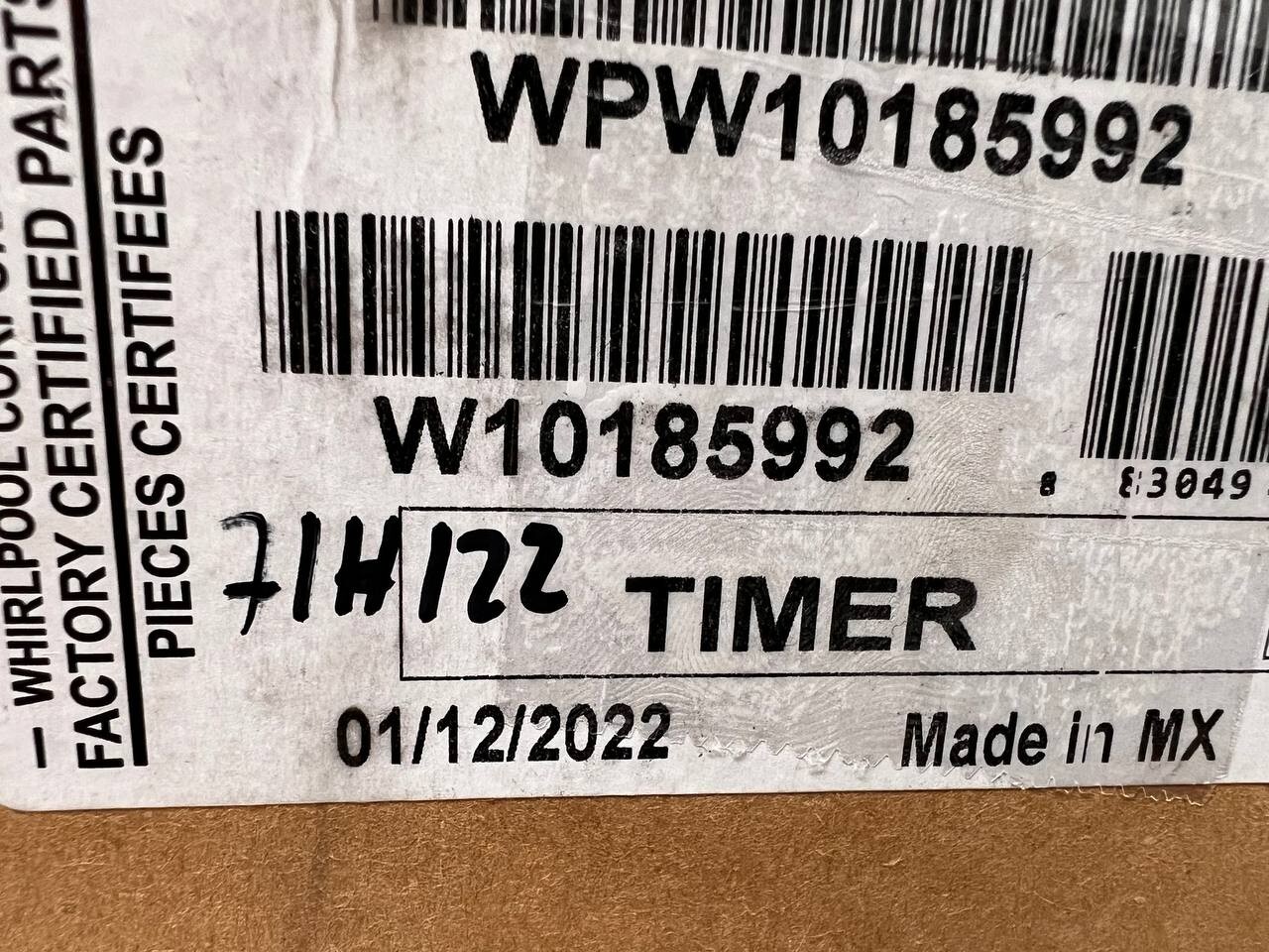 Genuine OEM Whirlpool Dryer Timer W10185992 | eBay