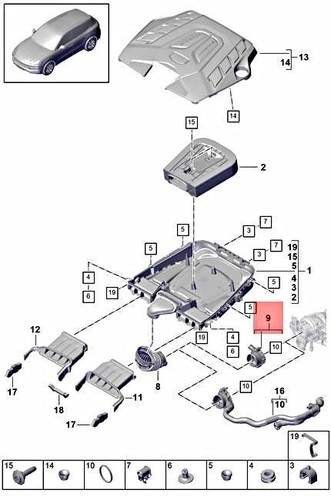 Genuine PORSCHE Cayenne 9YA Intake Manifold 95812966510 | eBay