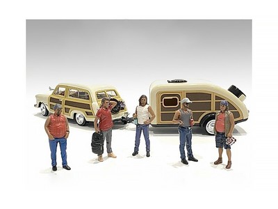 "Campers" Series 5 piece Figure Set for 1/24 Scale Models by American ...