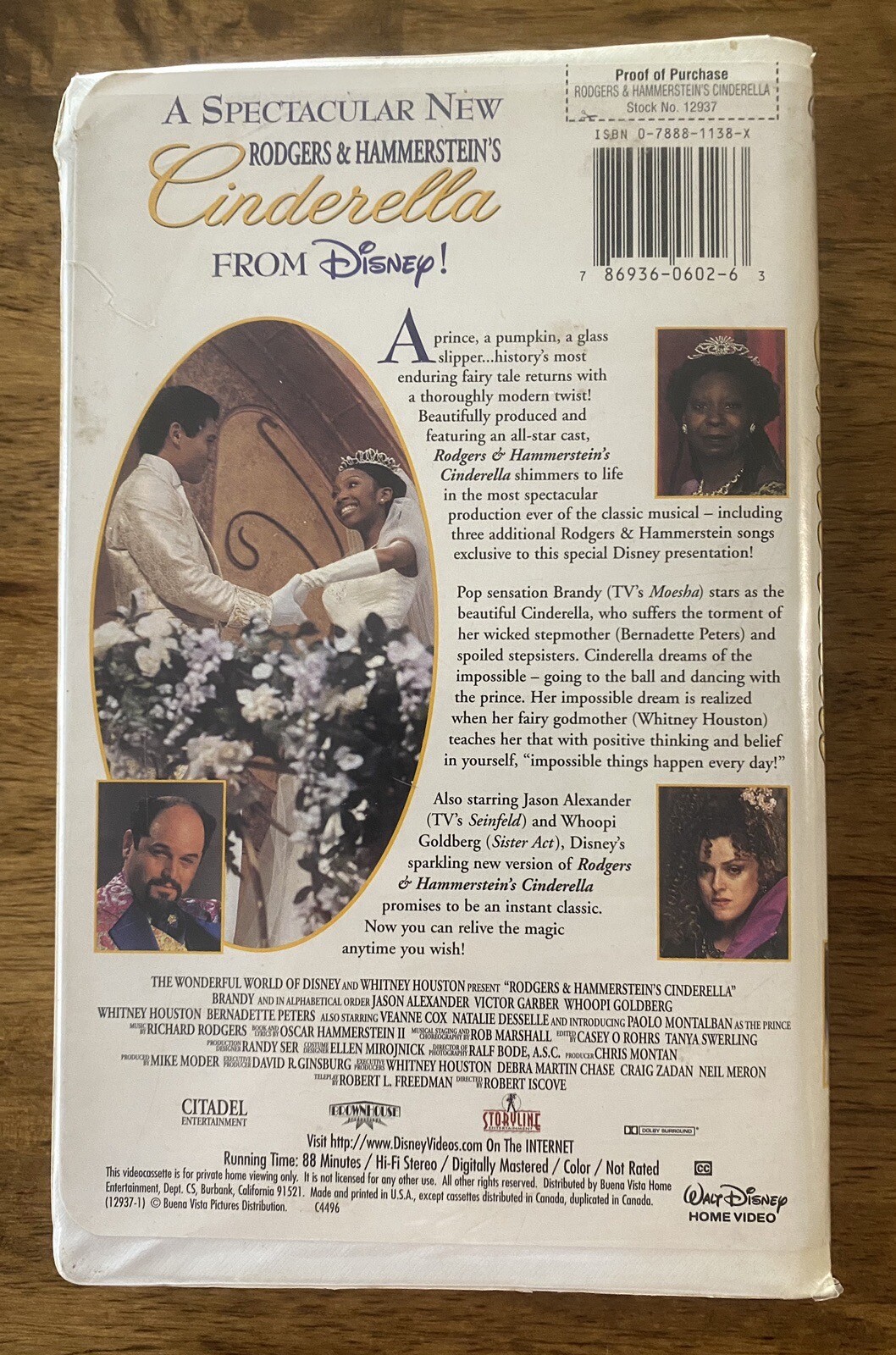 Rodgers & Hammerstein's Cinderella (VHS, 1997, Clam Shell) 786936060263 ...