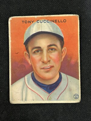 1933 Goudey #99 Tony Cuccinello RC Rookie Brooklyn Dodgers *239 | eBay