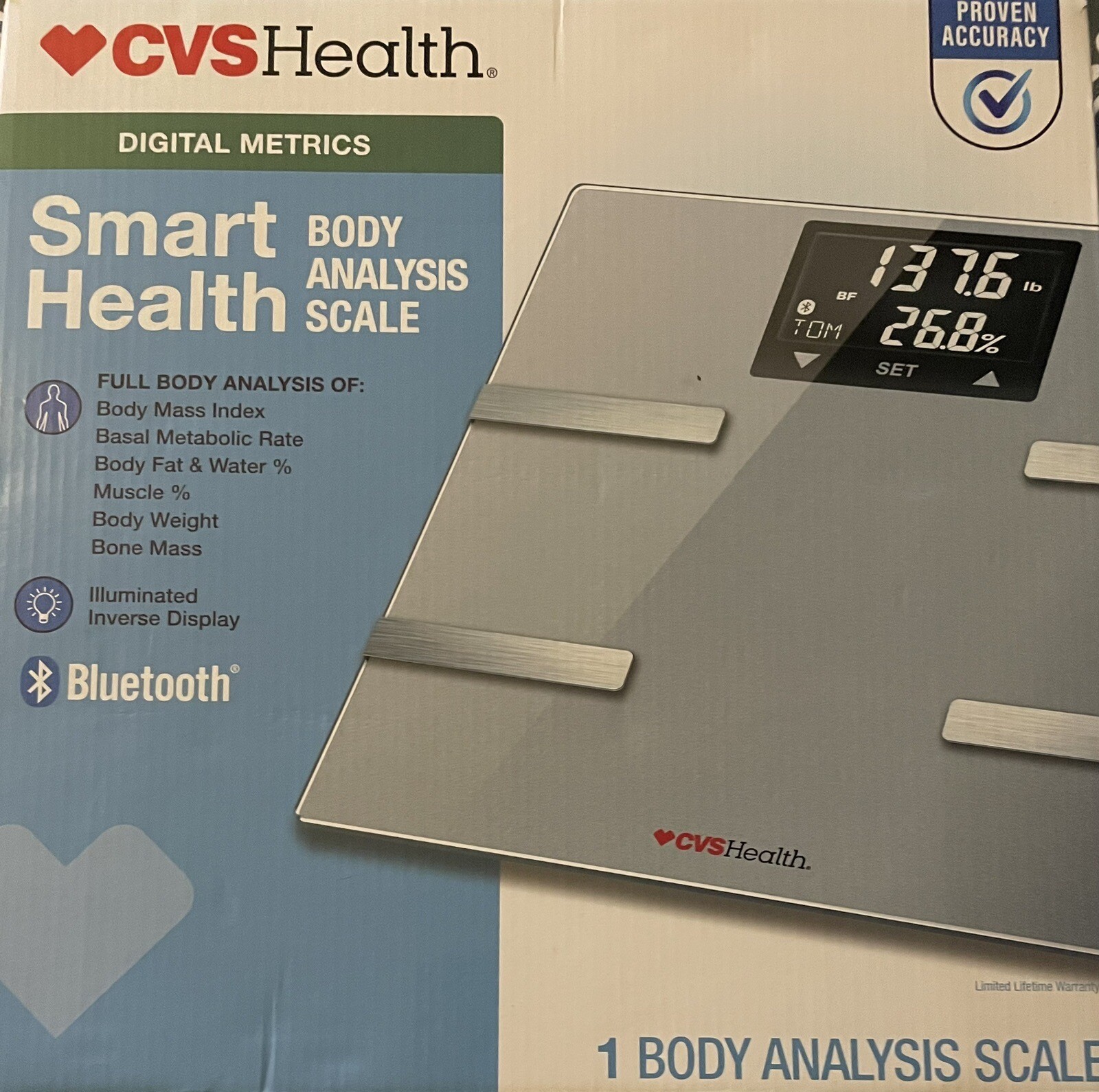 NEW CVS Digital Metrics Smart Health Full Body Analysis Scale w ...