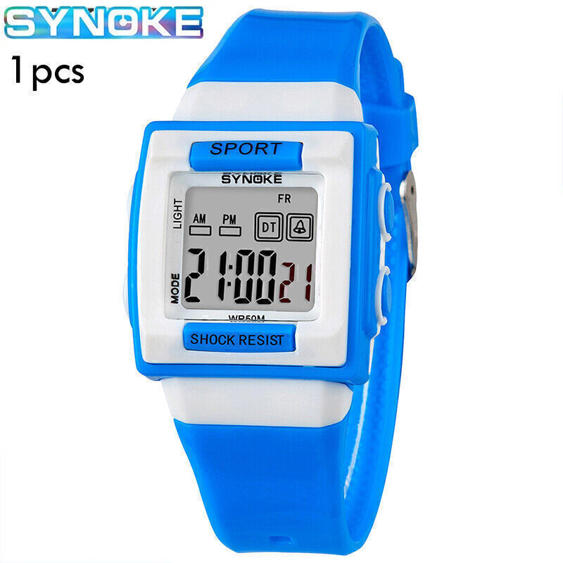SYNOKE - Boys Girls LED Electronic Digital Watch, Waterproof Sports Bracelet | eBay