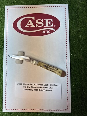 #320 Blonde 2019 Trapper Lock 6.5154AC SS Case pocket knife | eBay