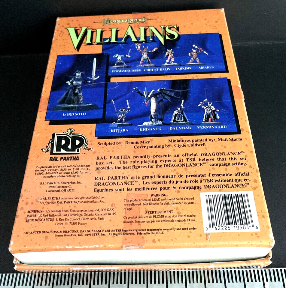 Ral Partha Dungeons & dragons Dragonlance Villains Box Set 10-504 Ultra ...