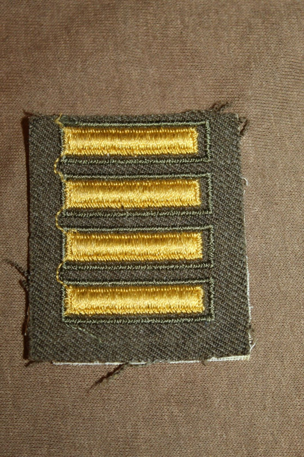 Original WW2 U.S. Army OD Wool 4 Overseas Bar Patch for 2 Years of ...