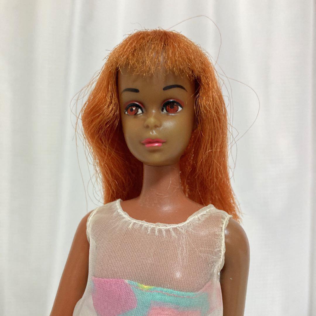 Barbie Black Francie Doll 1967 First Issue Mattel Light Brown Eyes Red ...