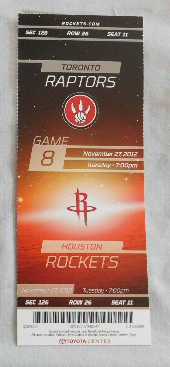 2012-13 Houston Rockets Ticket Stub Choose one | eBay