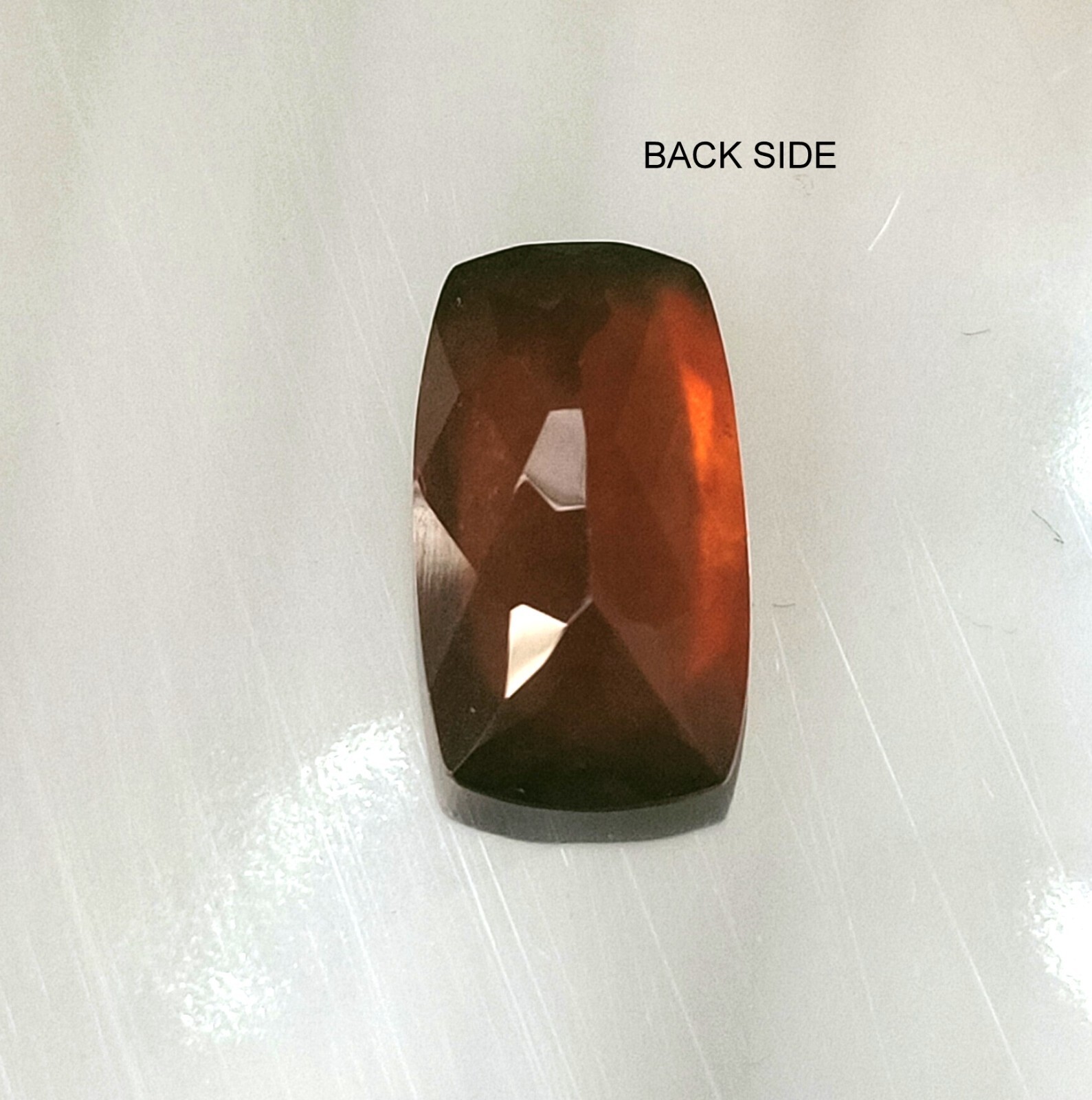 8.70 Carat Natural Faceted Hessonite Garnet 9.5x17 MM Long Cushion Cut ...