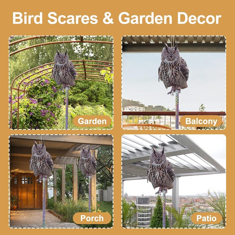 Pigeon Deterrent, Bird Scarers for Gardens, Plastic Pictures Pigeon ...