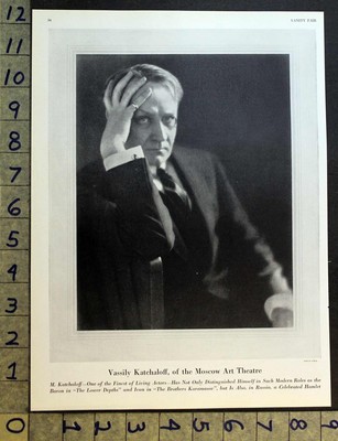 1923 VASSILY KATCHALOFF ACTOR MOSCOW ART THEATER PHOTO INSERT PRINT ...