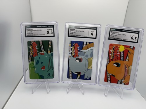 LOT of 3 1999 Pokemon Snap Blockbuster Video Card Squirtle/Bulbasaur ...