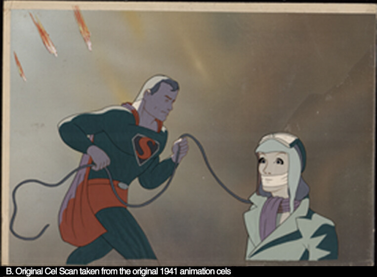Superman Max Fleischer Cel Print Art Cartoon Animation 1-Of-A-Kind cell ...