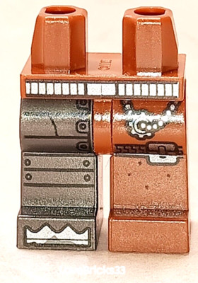 New LEGO ARMOR Legs Printed Leg Holster Chain Gear Metal Steel Toe Boot ...