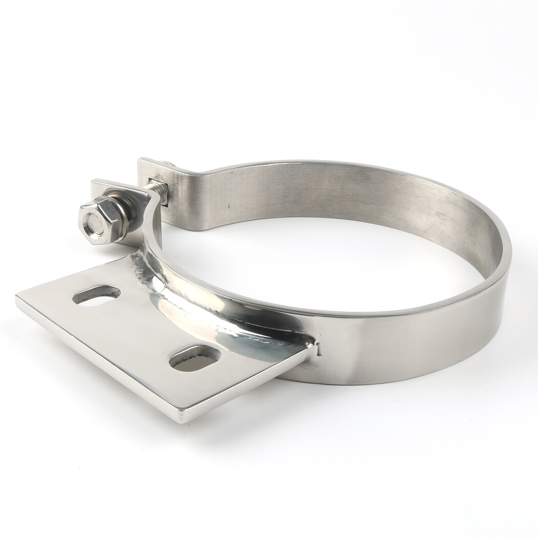Exhaust Stack 5" Mount Bracket Clamp Chrome for 379 359 Peterbilt 1987 ...
