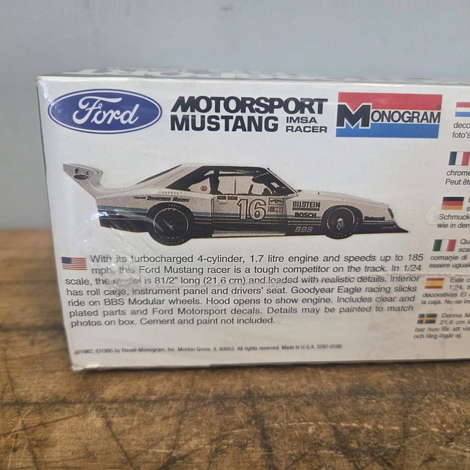Monogram Ford Motorsport Mustang Imsa Racer 1/24 Scale Model Kit New ...