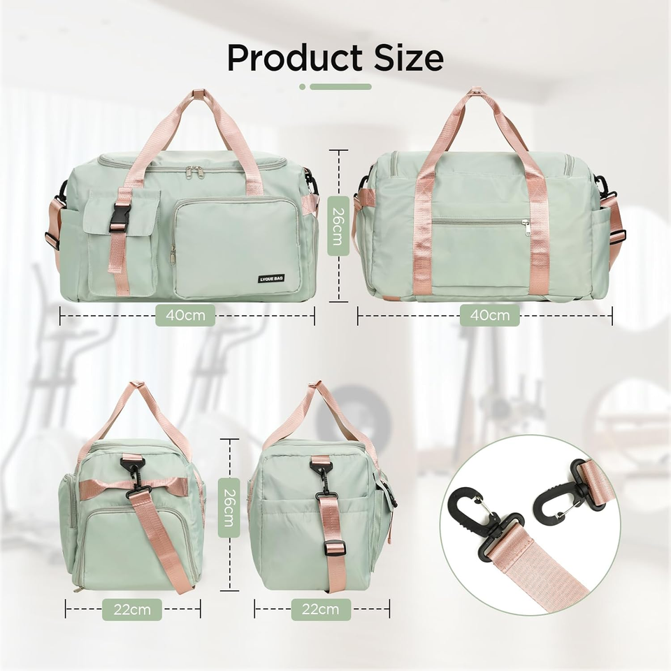 Borsa Palestra Uomo Donna - 42L Grande Borsone Sportivo - Tessuto ...