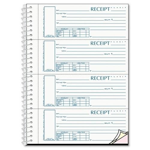 Rediform 3-part Wirebound Money Receipt Book - Wire Bound - 3 Part ...