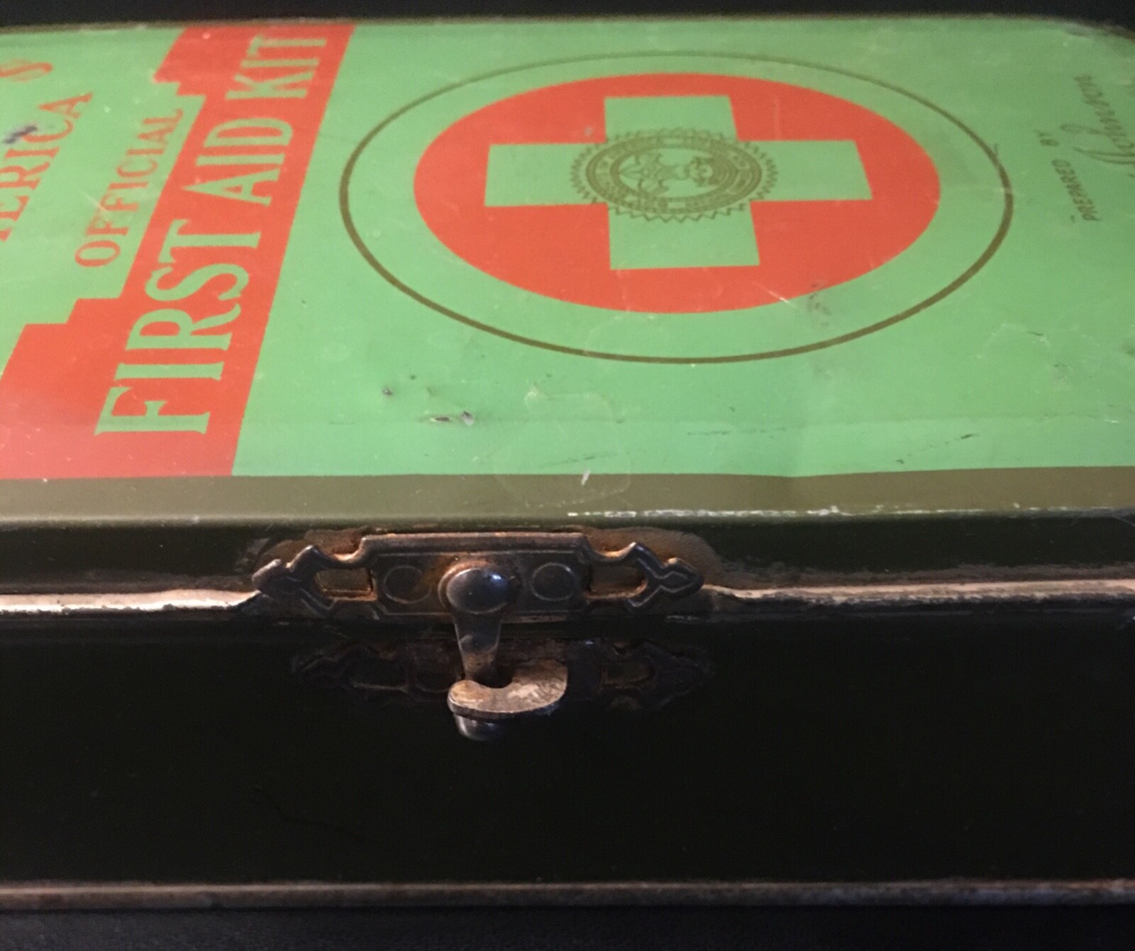 Boy Scouts of America First Aid Kit Metal Tin Box with Belt Hooks ...