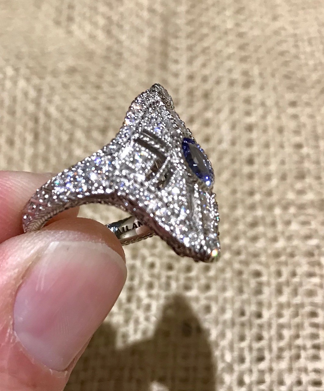 Judith Ripka Tanzanite and Diamonqiue Sterling Ring, Size 6 | eBay