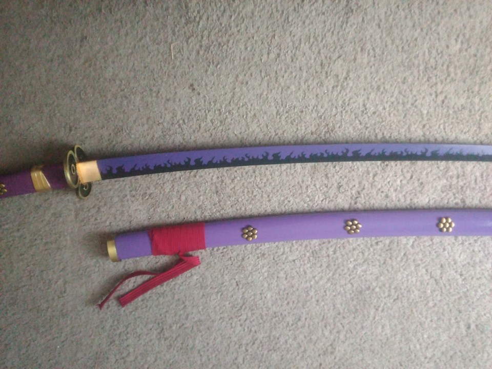 41” One Piece Anime Roronoa Zoro Metal Enma Yama Real Samurai Sword ...