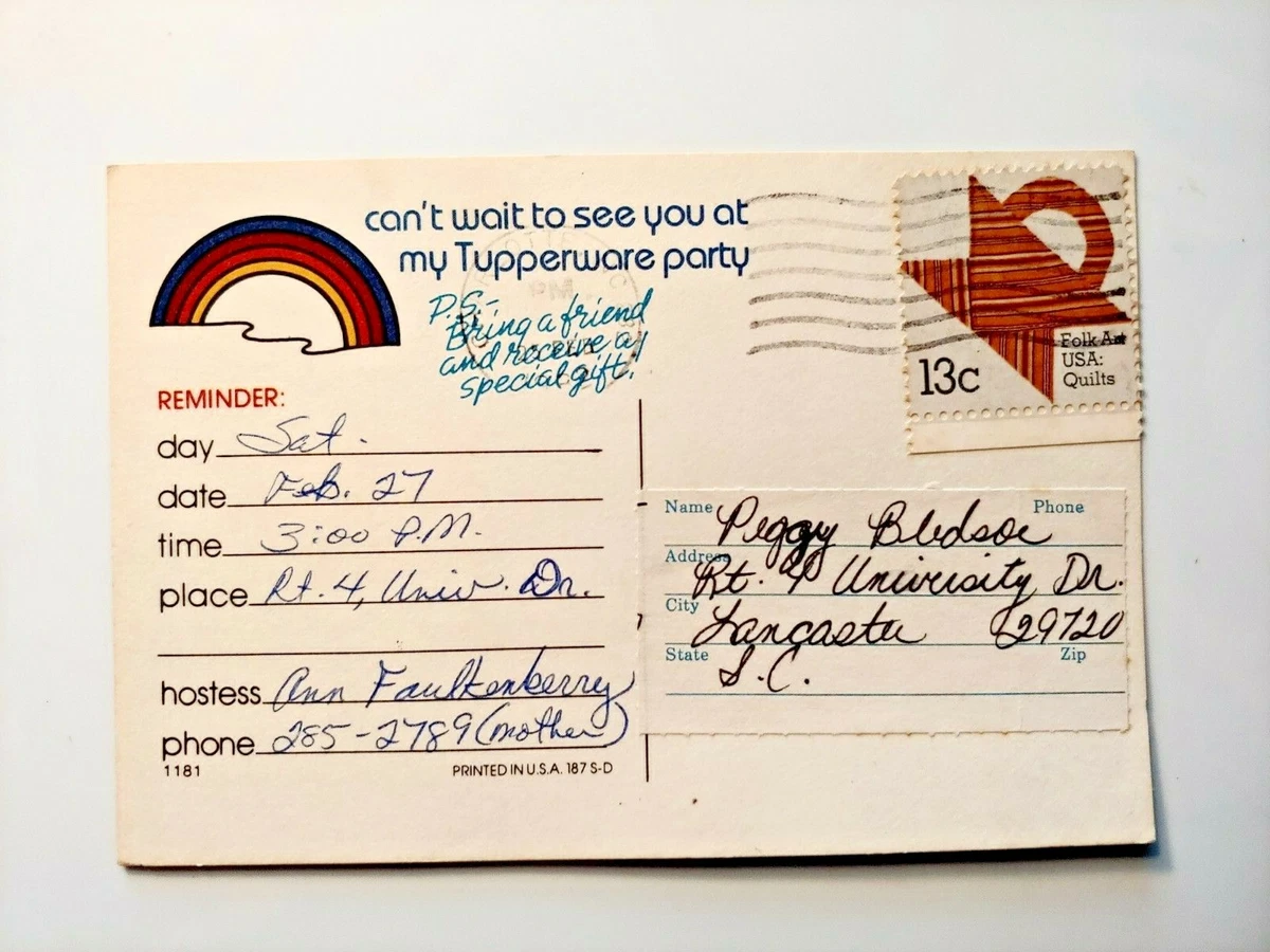 Tupperware Party Invitation