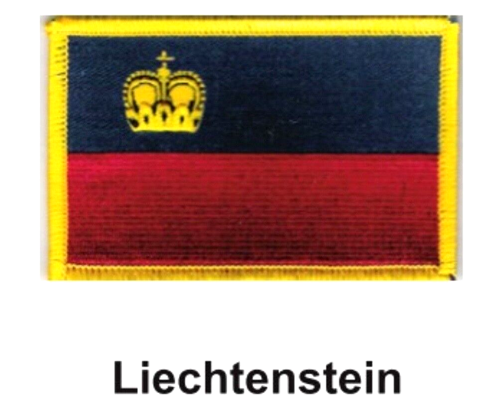 LIECHTENSTEIN FLAG EMBROIDERED PATCH - IRON-ON - NEW 2.5 x 3.5" FREE SHIPPING | eBay