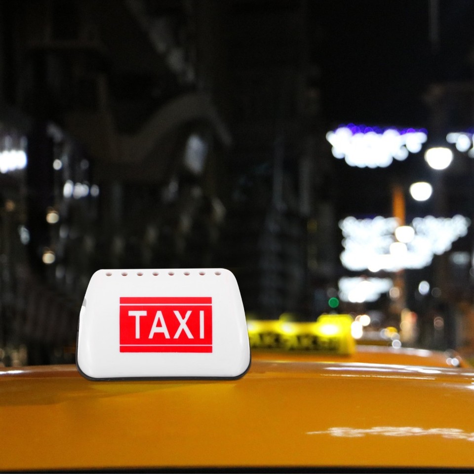 Taxi Roof Illuminated Sign Taxi Top Sign Indicator Light Retro Car LED ...