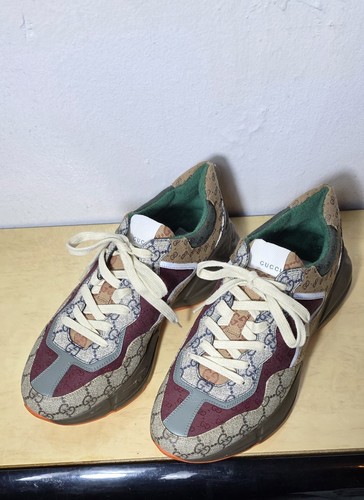 Authentic Gucci Rhyton Brick Red Sneaker - Size Gucci 9.5 Luxurious And ...